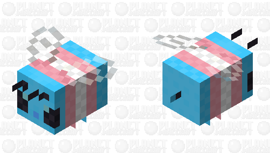 Trans pride bee Minecraft Mob Skin
