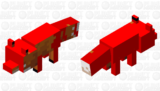 bloody fox Minecraft Mob Skin