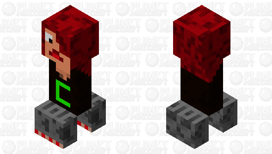 Red Head Lady Creeper Minecraft Mob Skin