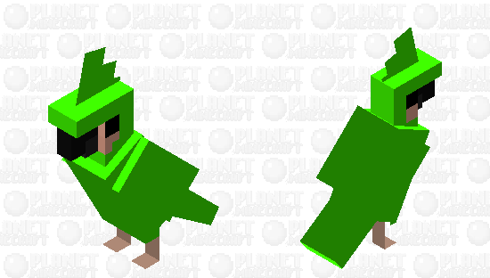Green Parot(custom made) Minecraft Mob Skin