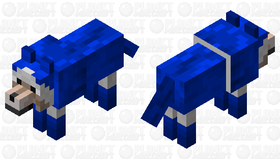 Blue Wolf Minecraft Mob Skin