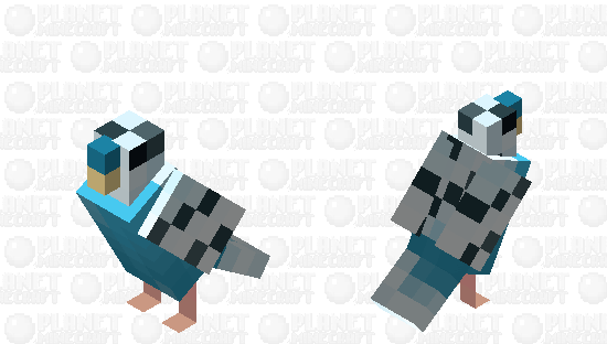 Budgie Parakeet Blue Minecraft Mob Skin