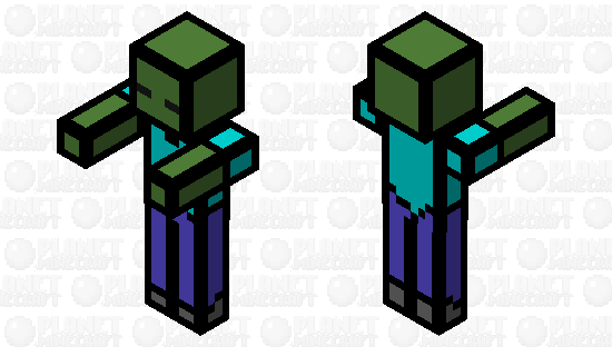 Cartoon Zombie Minecraft Mob Skin