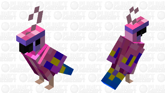Color-Splat Parrot Minecraft Mob Skin