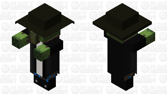Fashioned zombie villager Minecraft Mob Skin