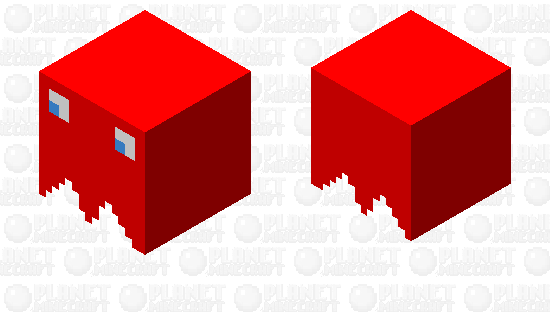 Red Pac-Man Ghost 2.o Minecraft Mob Skin