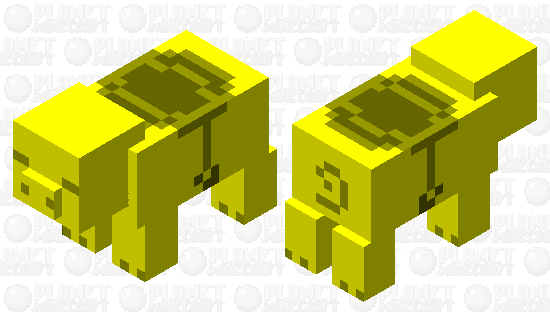 Saddled Golden Pig Minecraft Mob Skin