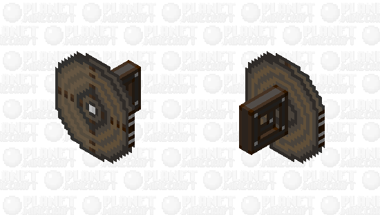 Round Brown Viking Shield Minecraft Mob Skin
