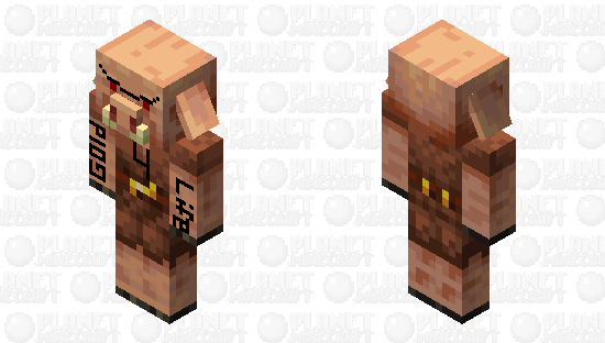 Angry piglin Minecraft Mob Skin