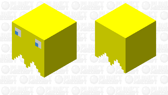 Yellow Pac-Man Ghost Minecraft Mob Skin