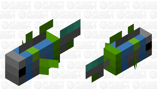 Atlantic Coontail Fish Minecraft Mob Skin