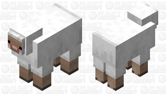 Cute Sheep v2 Minecraft Mob Skin
