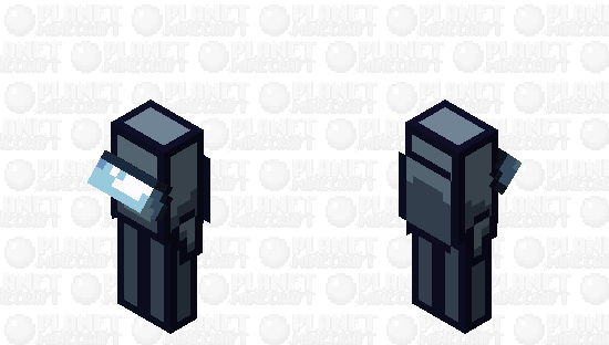 Among us gray / crewmate / low resolution / remade Minecraft Mob Skin