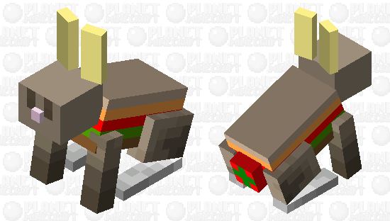 hamburger rabbit food Minecraft Mob Skin