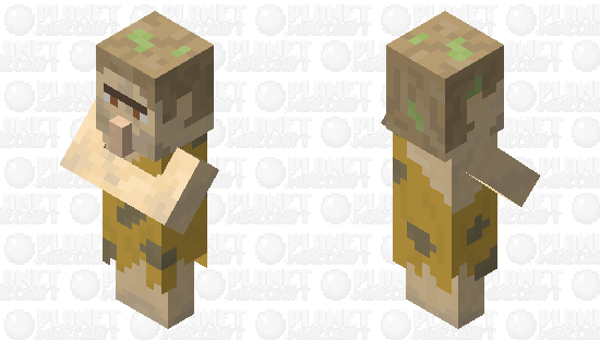 Villager caveman Minecraft Mob Skin