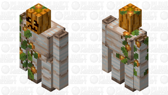 Golem Iron / re-texturing and remade / with plants and a pumpkin ...