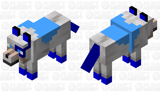 Blue Robot Dog Minecraft Mob Skin