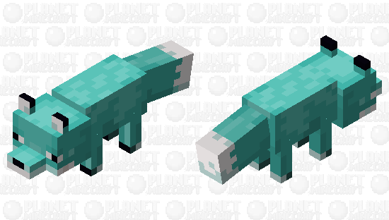 Ice Fox from Ice world Minecraft Mob Skin