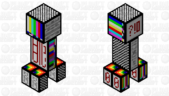 Glitched Creeper Minecraft Mob Skin