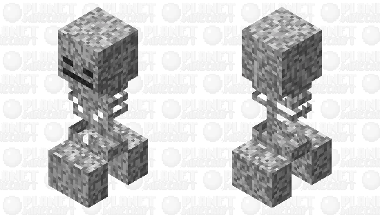 Stone Skeleton Creeper Minecraft Mob Skin