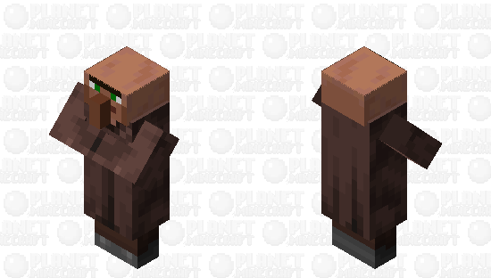 I hit the villagers head with a frying pan Minecraft Mob Skin