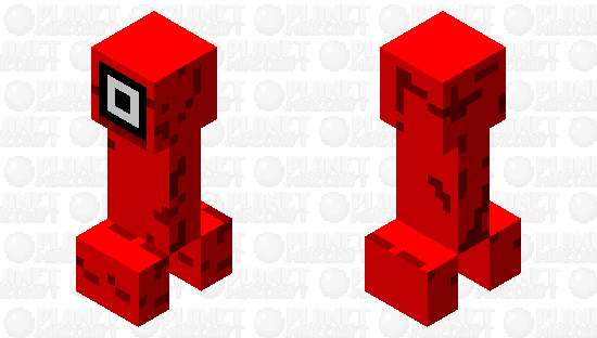 Squid Game Creeper Minecraft Mob Skin