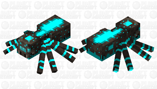 Glow Infected Spider Minecraft Mob Skin
