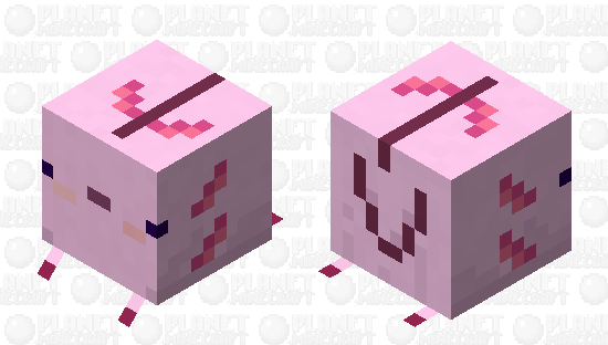 Pink Pufferlotl (Stage 2) Minecraft Mob Skin