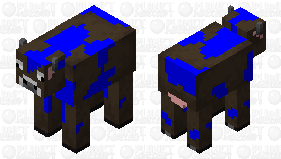Brown and Blue Minecraft Mob Skin