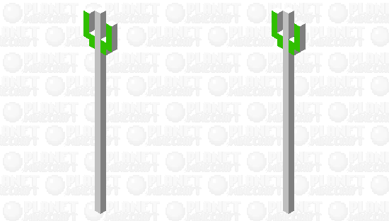 White and Green Trident Minecraft Mob Skin