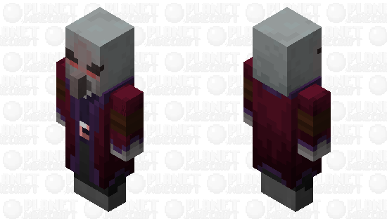 Necromancer Illager(Re Texturing)(Red Color) Minecraft Mob Skin