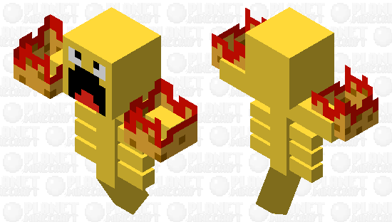 AAAA! Hot Hot Hot! Hot Potato Holding Wither Minecraft Mob Skin