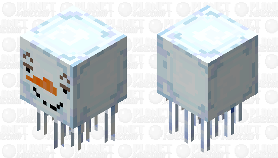 Floating Snowman Head Minecraft Mob Skin
