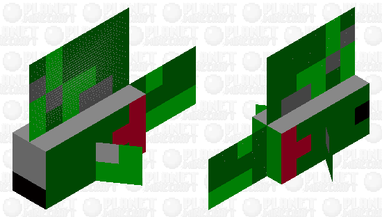 a fish with Armor and guns and a jetpack Minecraft Mob Skin