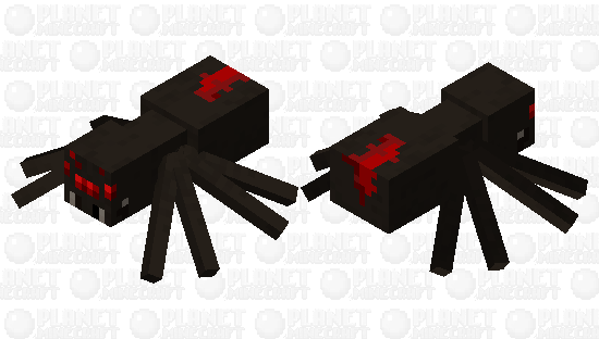 Red Back Spider Minecraft Mob Skin