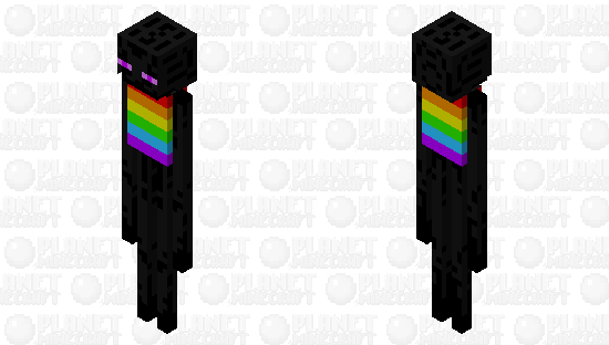 Rainbow Enderman Minecraft Mob Skin