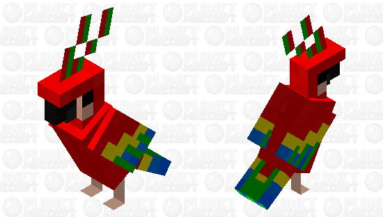 The Parrot Made The Correct Way ( I added green) Minecraft Mob Skin