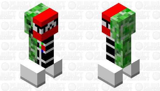 The insides of a creeper Minecraft Mob Skin