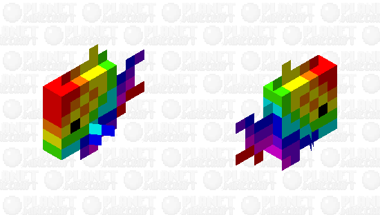 Rainbow Tropical Fish #2 Minecraft Mob Skin