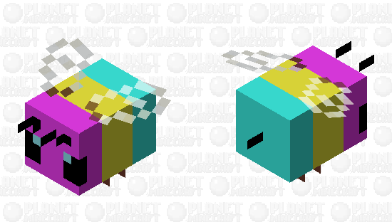 Pansexual Pride Bee Minecraft Mob Skin