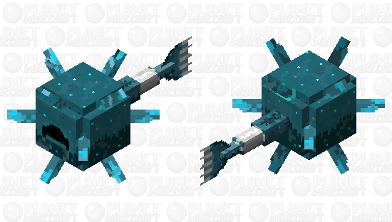 Elder Skulk Guardian/Wardian Minecraft Mob Skin