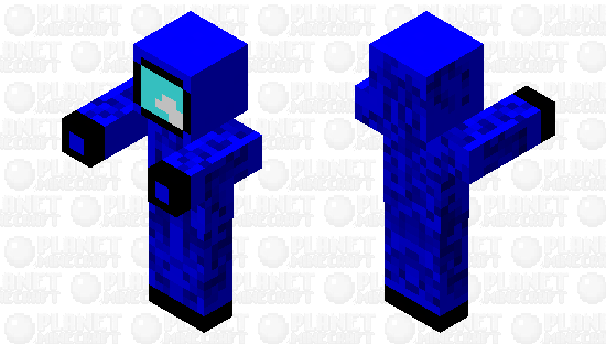 Blue Imposter Amogus Zombie Minecraft Mob Skin