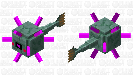 Cute Happy Guardian Minecraft Mob Skin