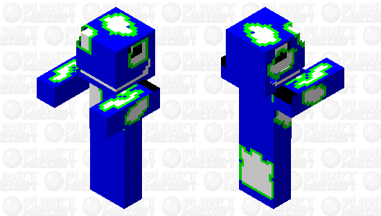 Happy Zombified Blue Raptor Minecraft Mob Skin