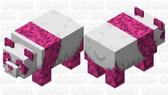 pink panda Minecraft Mob Skin