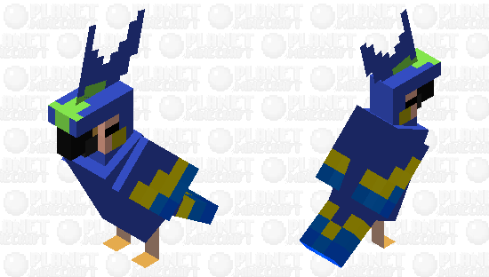 Blue sleepy parrot Minecraft Mob Skin