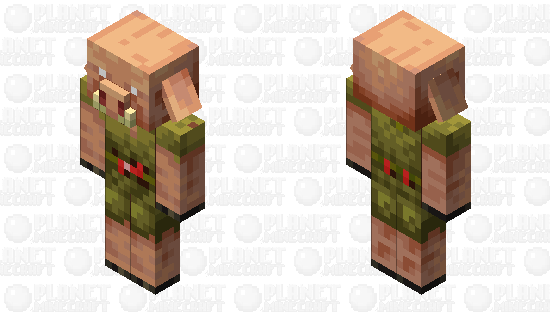 Piglin in Army Suit Minecraft Mob Skin
