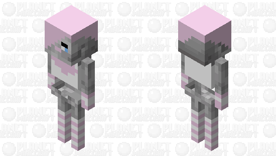 Pink And White Cute Skeleton Minecraft Mob Skin