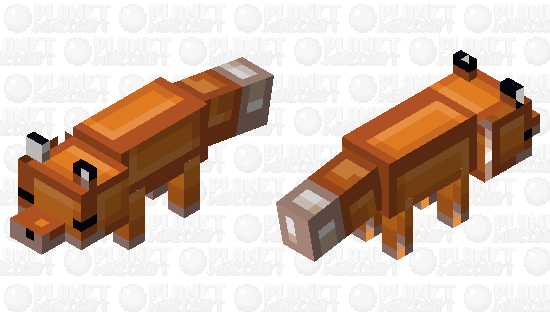 Simplistic Fox Sleeping Minecraft Mob Skin
