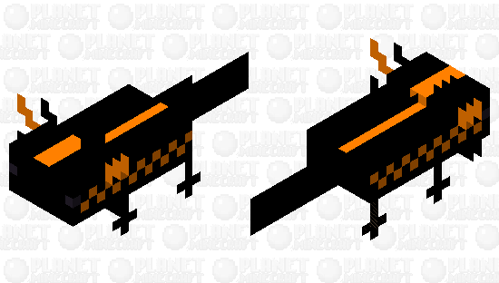 lava axolotl Minecraft Mob Skin